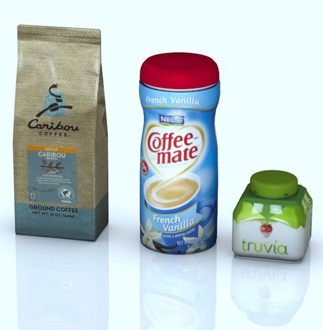 Coffee Bag And Condiment Models Poser Format Poser 3d Food Poserworld