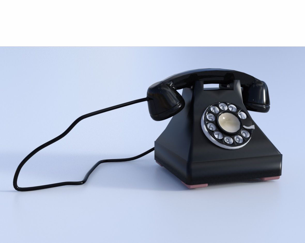 Vintage Dial Phone Model Poser Format 3d Electrical And Electposer World