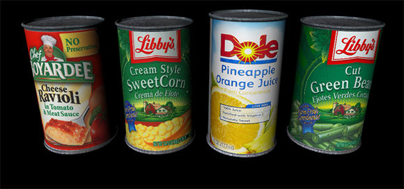 Canned Goods Food Models Set 1 Poser 3d Food Models Dazposer World