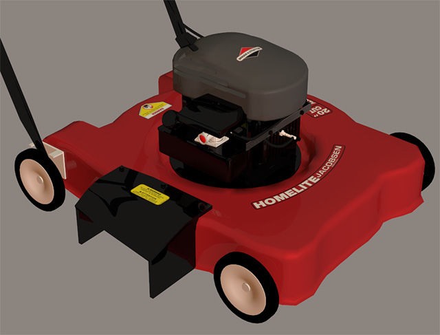 Push Lawn Mower Model With Movements 3d Miscellaneous Modelposer World
