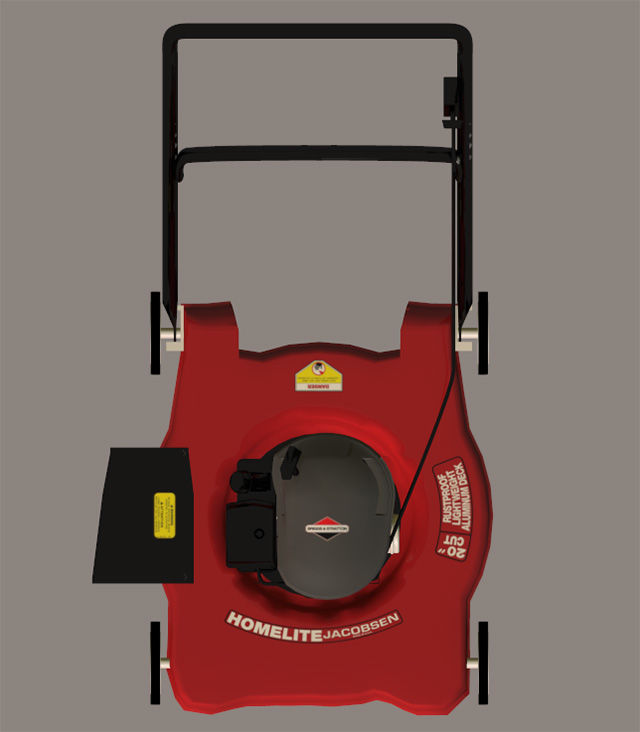 Push Lawn Mower Model With Movements 3d Miscellaneous Modelposer World